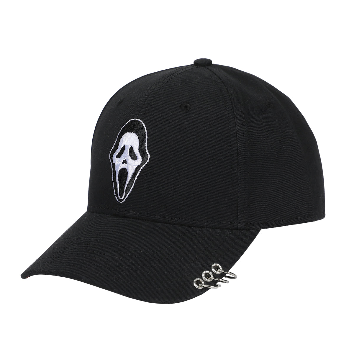 Ghostface Character Embroidered AOP Men's Black Baseball Cap – Bioworld