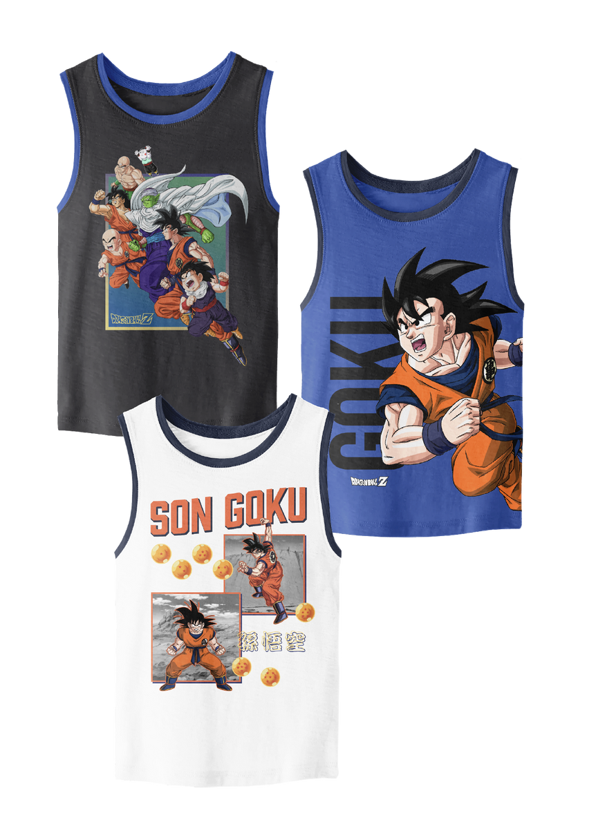 Dragon Ball Z Goku & Friends Boy’s 3-Pack Tank Top Set – Bioworld