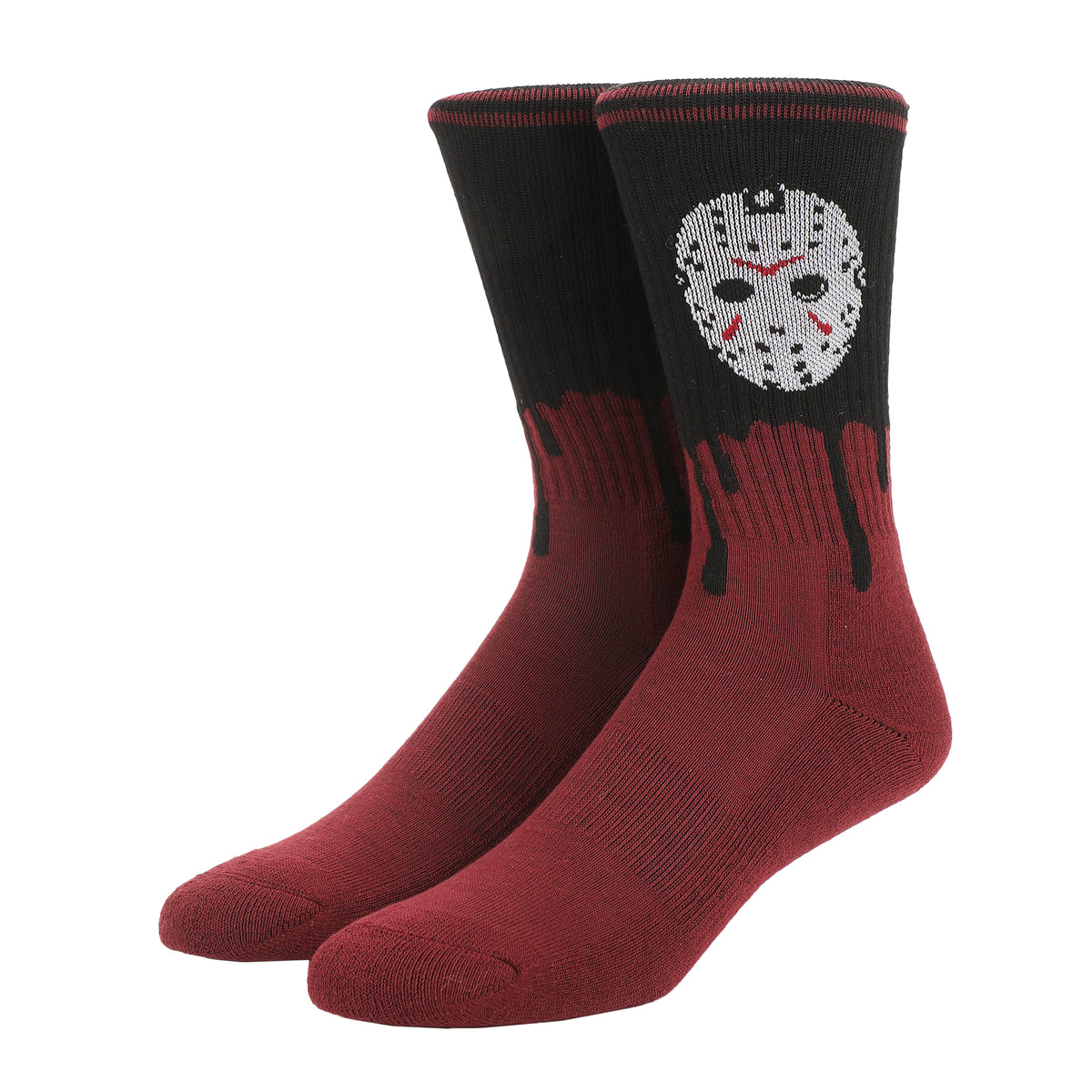 Friday The 13Th Black Light Jason Mask Mens Athletic Crew Socks – Bioworld
