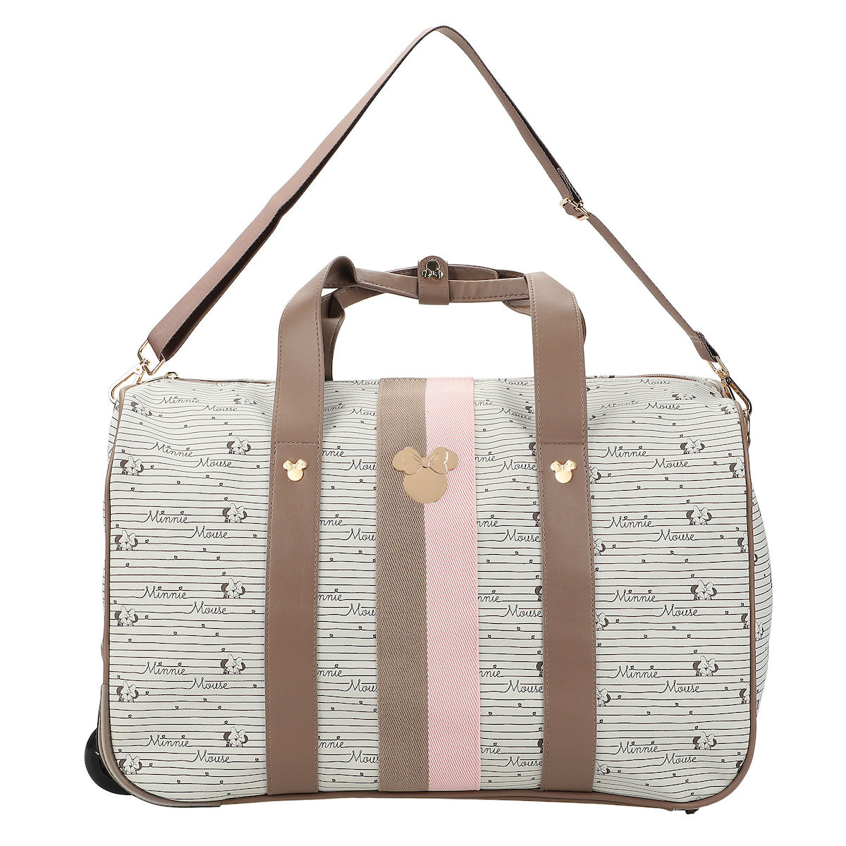 Disney Minnie Mouse Character art & Emblems Taupe 18" Rolling Duffle B ...