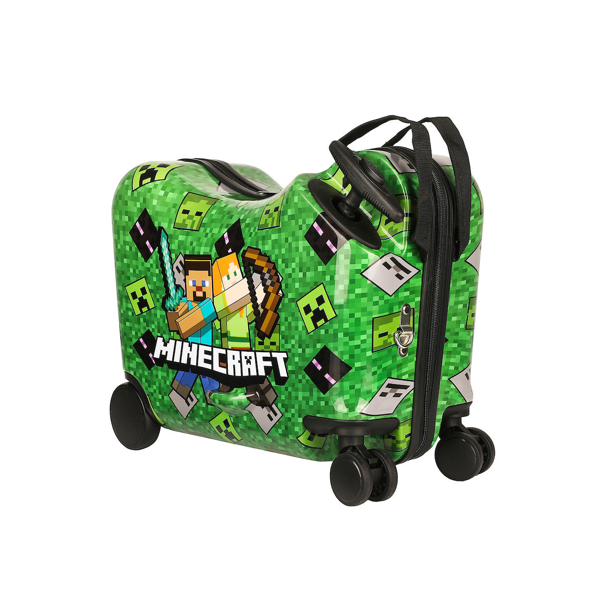 Minecraft Steve & Alex Green 15" Ride-On Luggage – Bioworld