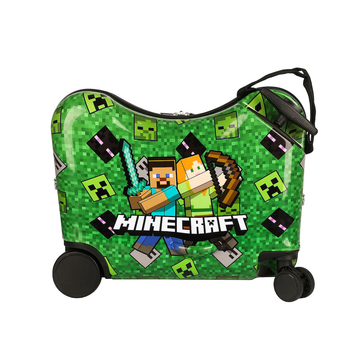 Minecraft Steve & Alex Green 15" Ride-On Luggage – Bioworld