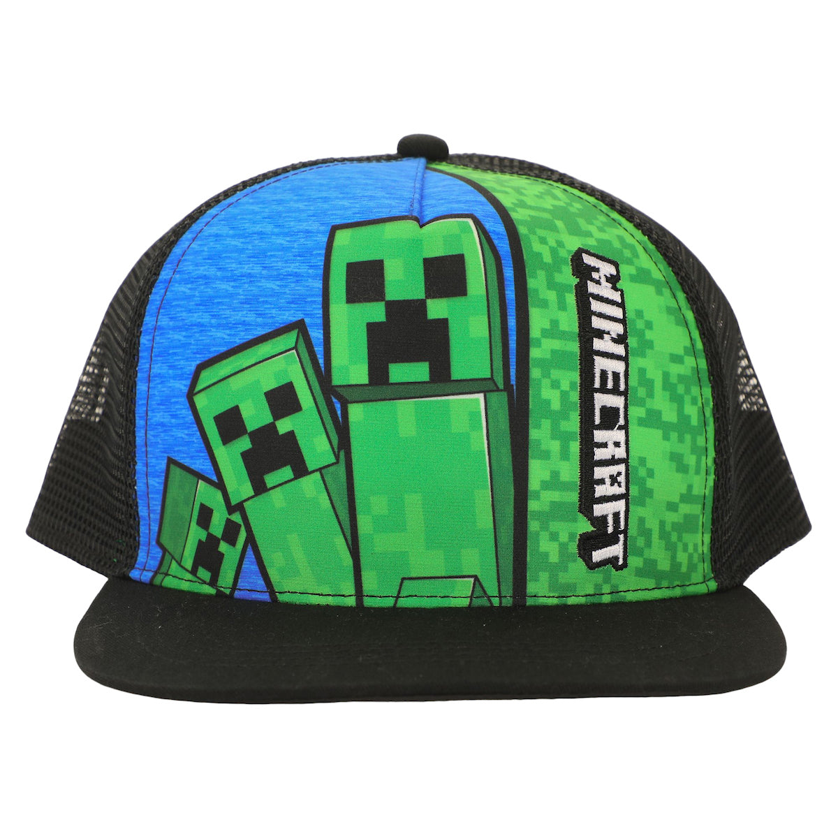 Minecraft Creepers & Logo Youth Trucker Hat – Bioworld