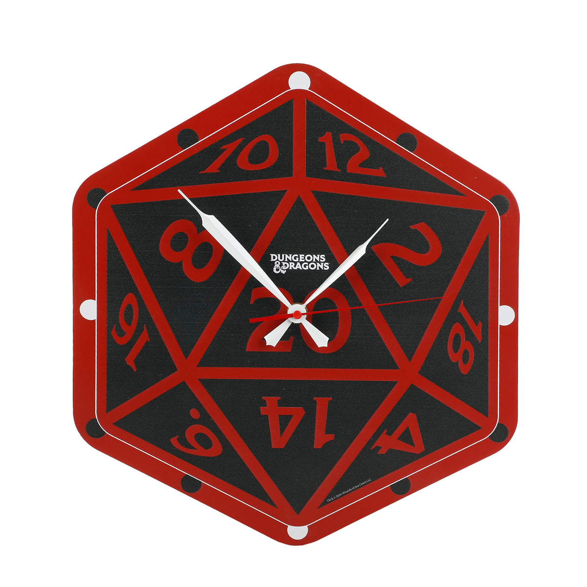 Dungeons & Dragons D20 Sculpted Wall Clock – Bioworld